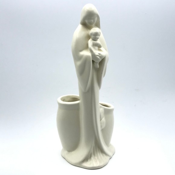 Haeger | Accents | Vintage Haeger Mary Madonna Child Planter Vase Satin ...